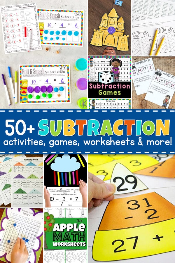 FREE Printable Subtraction Activities, Worksheets, Games & more!