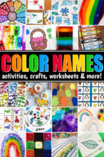 LOTS of Fun Color Name Activities, Crafts, Free Worksheets, and more!