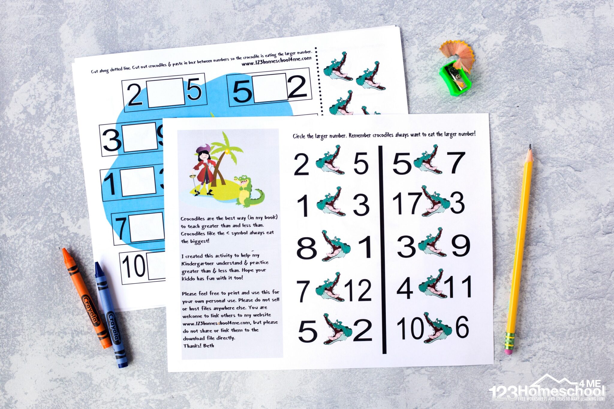 Greater Than Less than Peter Pan Printables