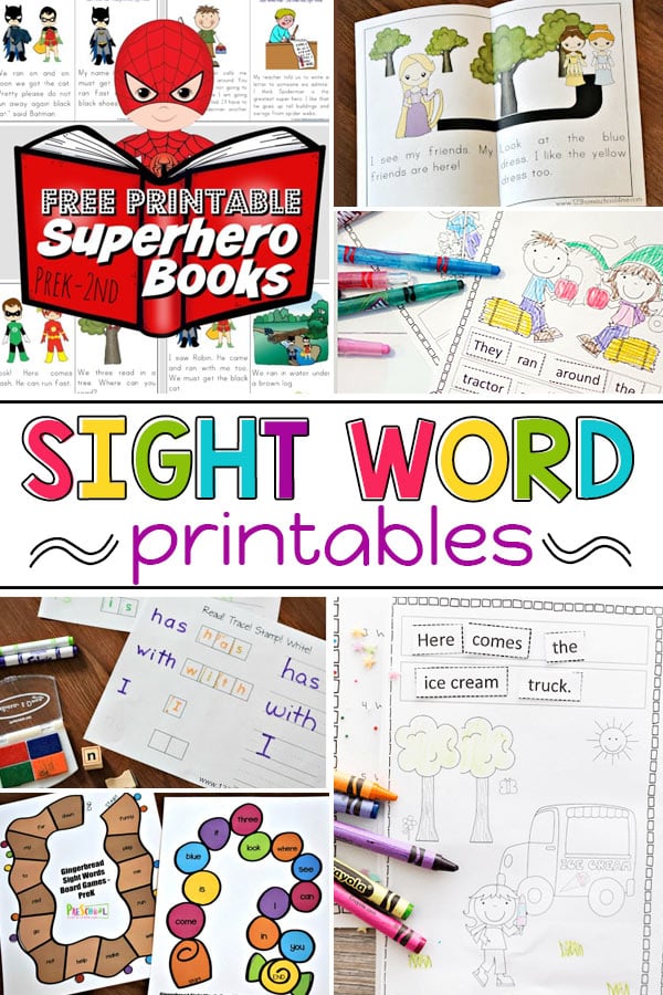 Sight Words for Kids FREE Worksheets, Activities, Games