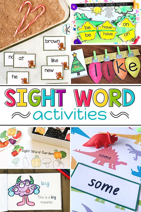 Sight Words for Kids FREE Worksheets, Activities, Games
