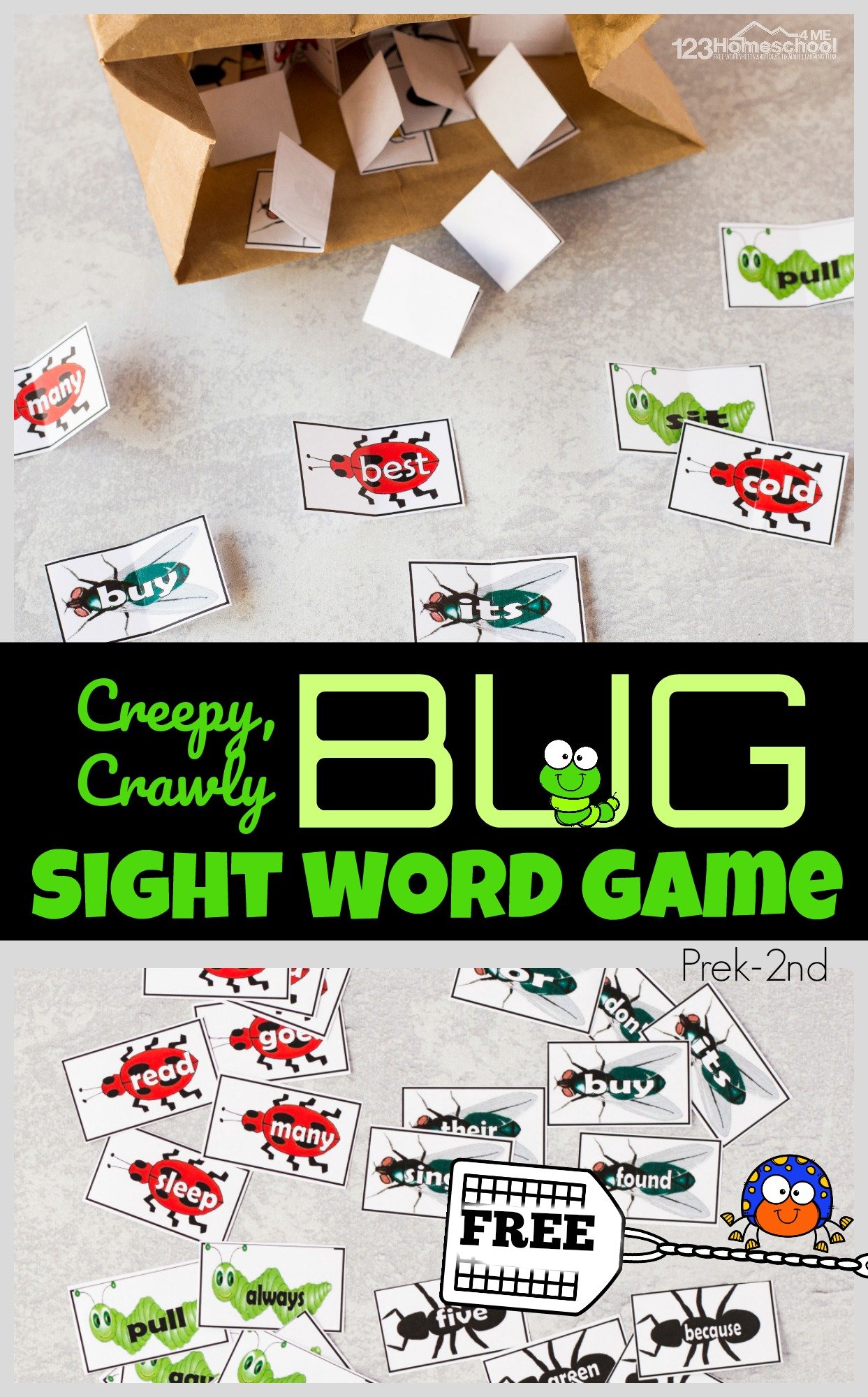 FREE Printable Candyland Sight Word Game (PreK-3rd grade)