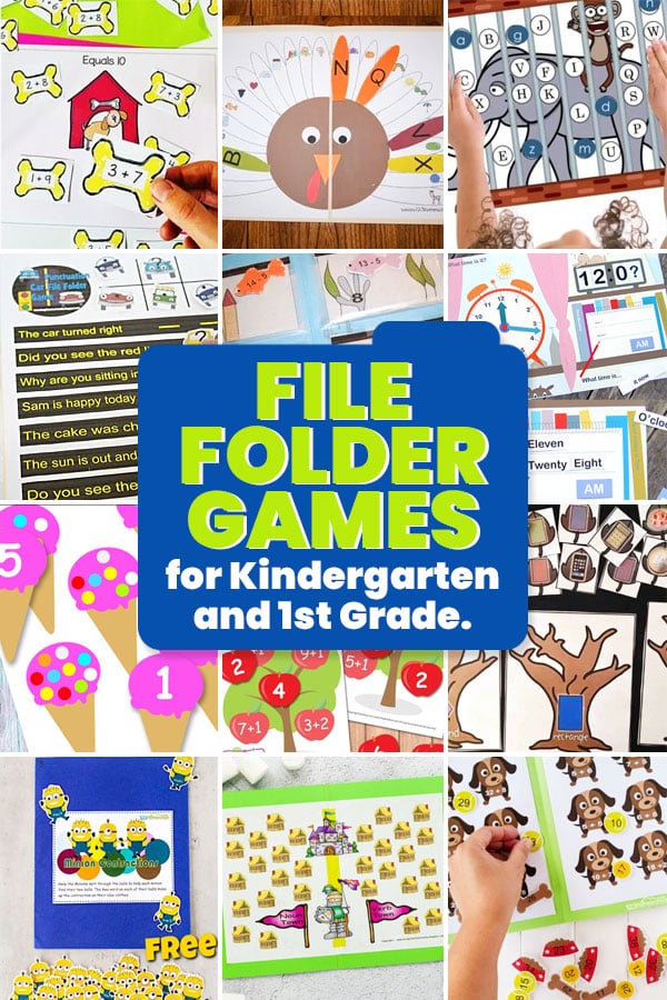 FREE File Folder Games & Activities - Kindergarten / First Grade