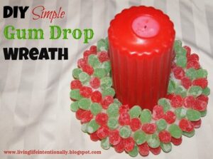 DIY Gum Drop Wreath