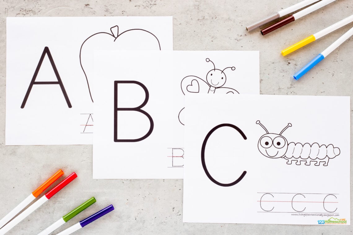 FREE Printable Capital Uppercase Letter Tracing Worksheets pdf