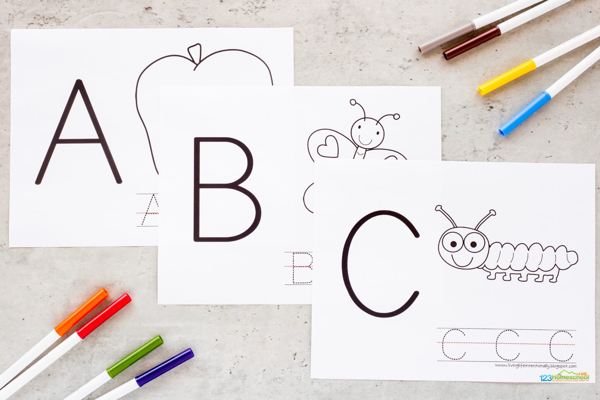 FREE Printable Capital Uppercase Letter Tracing Worksheets pdf