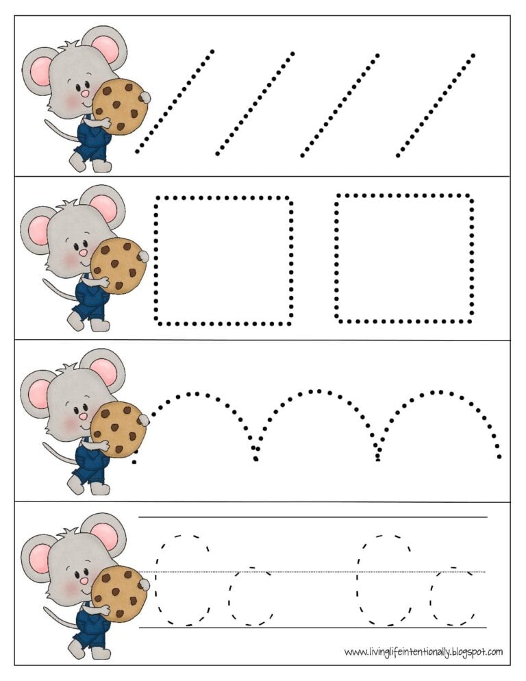🐭🍪 FREE Printable Mouse and Cookie Worksheets and Activities