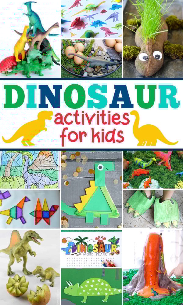 🦕 FUN Dinosaur Activities, Crafts, & Printables for a Dino Theme for Kids!