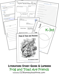 🐸 Frog and Toad Are Friends Study Guide with Lapbook and Worksheets