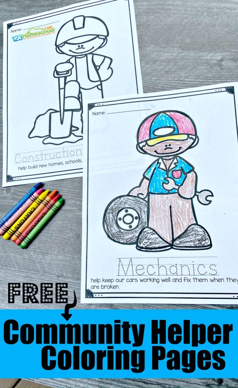 Community Helpers Theme with Crafts, Activities, Free Printables, & Books
