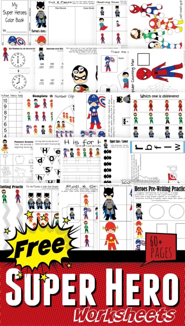 FREE Super Hero Alphabet Printable Pennant Cards for Wall