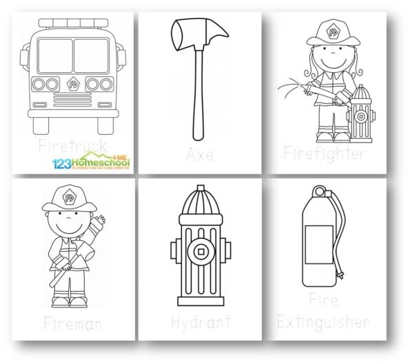FREE Printable Firefighter Coloring Page Set free-printable-firefighter-coloring-page-set