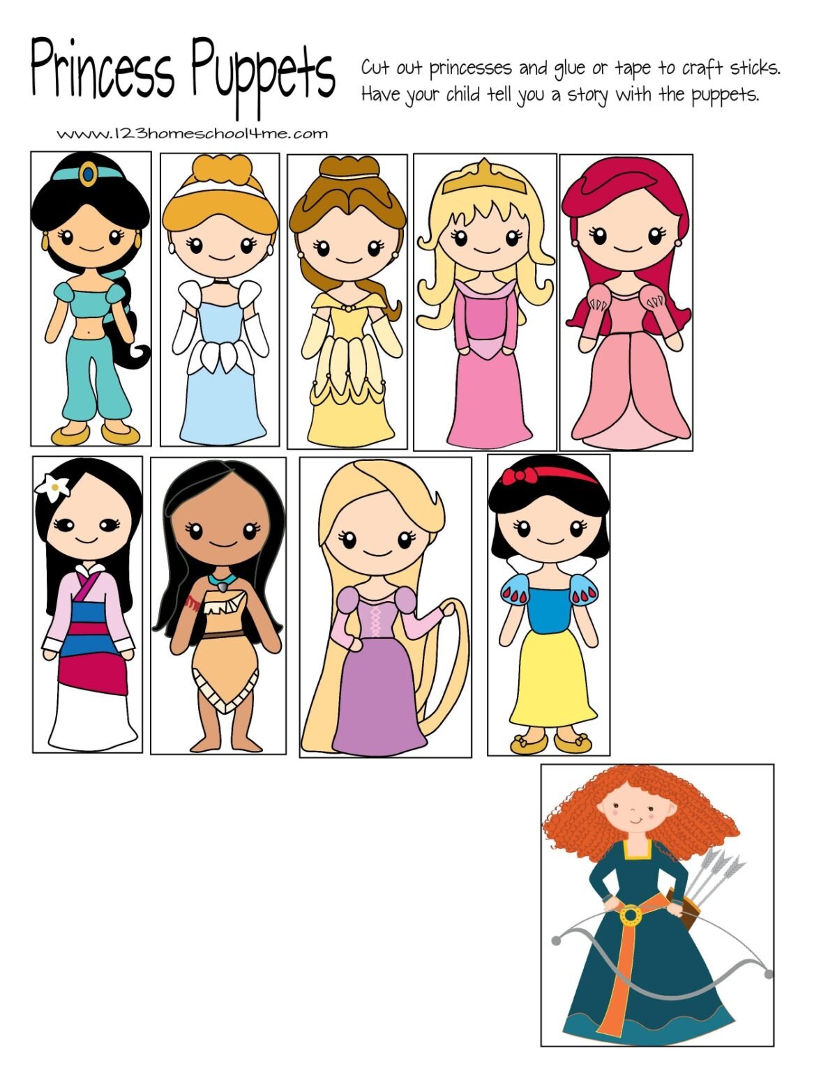 FREE Printable Princess Worksheets