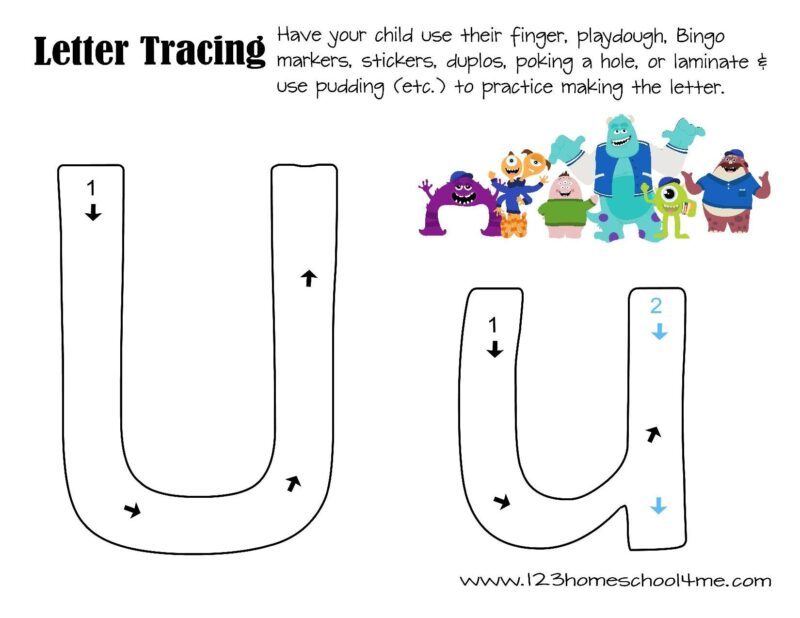 FREE Disney Monsters Inc. Printable Worksheets