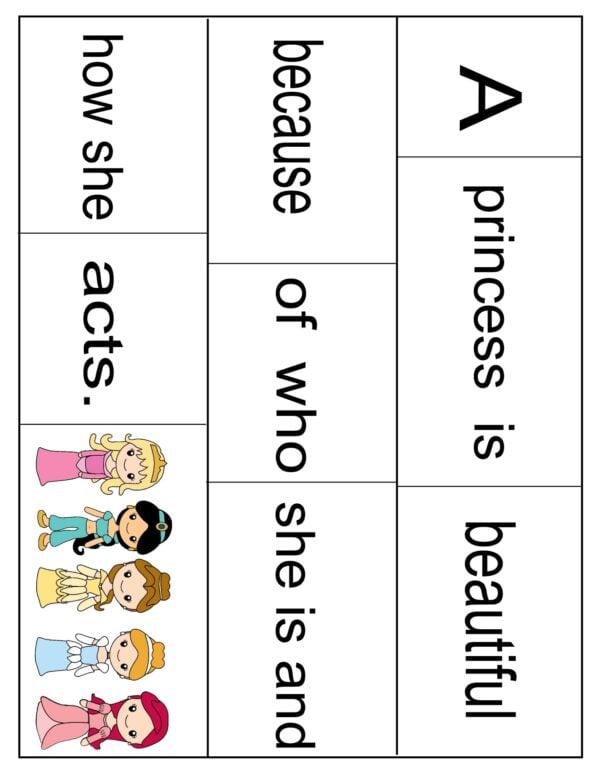 FREE Printable Princess Worksheets