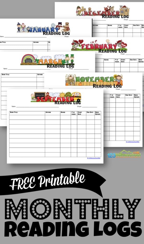 reading log Archives - 123 Homeschool 4 Me