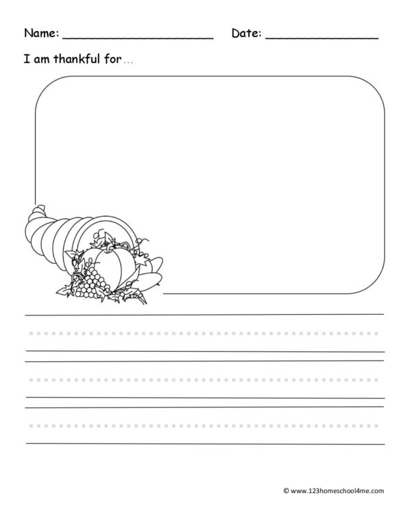 FREE Printable Thanksgiving Writing Activities