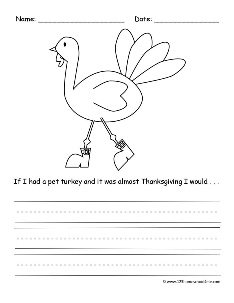 FREE Printable Thanksgiving Writing Activities
