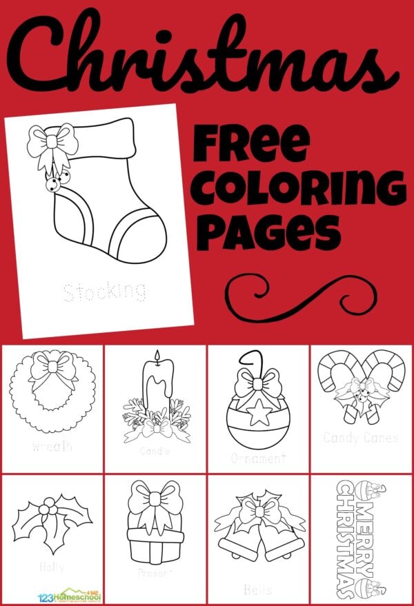 🎄 FREE Christmas Coloring Pages