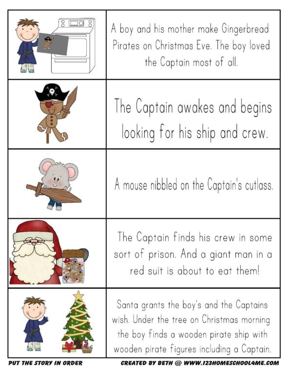 🎄 FREE Gingerbread Pirates Christmas Worksheets