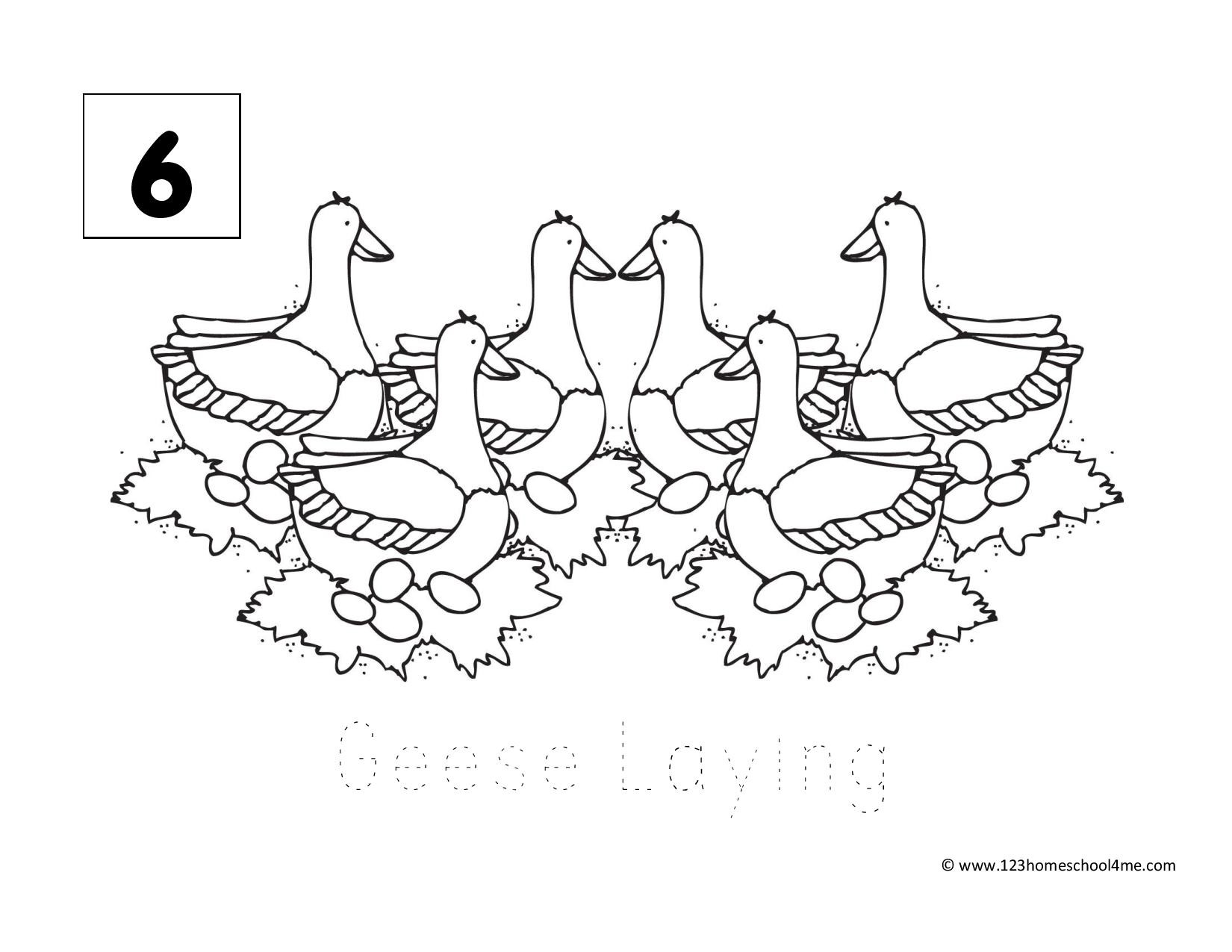 FREE 12 Days of Christmas Coloring Pages