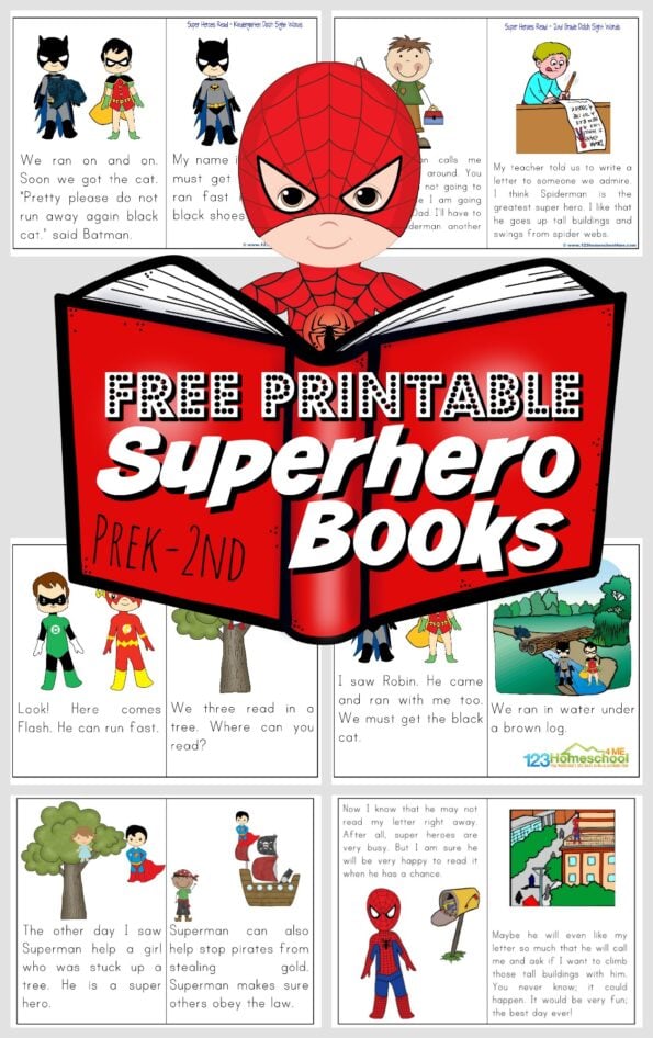 Free Printable Superhero Reader Books