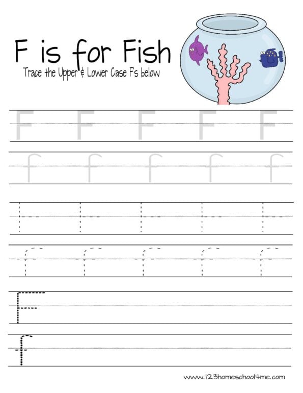 🐠 FREE Fish Preschool Worksheets