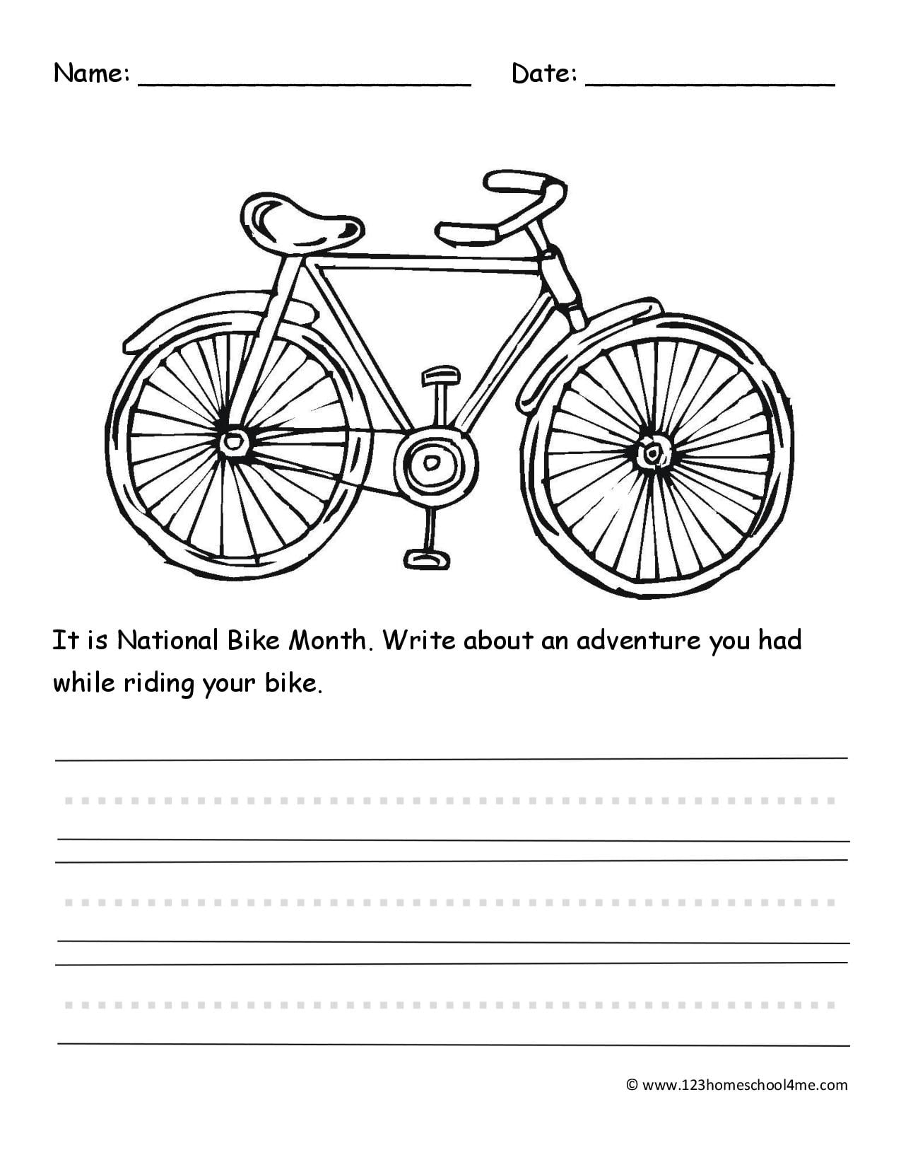 ️ FREE Printable May Writing Prompt Worksheets K-4th
