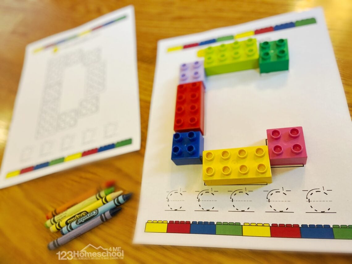 FREE Printable Lego Duplo Alphabet Mats