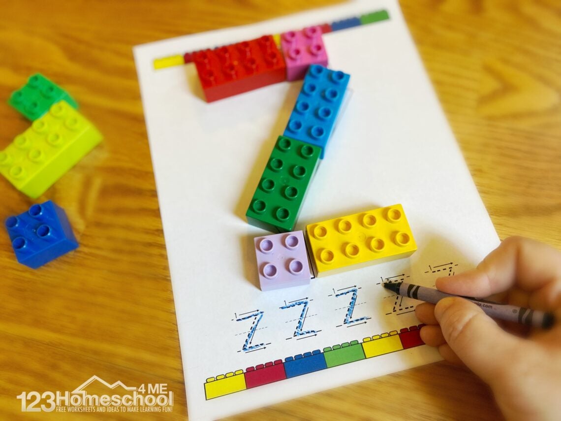 FREE Printable Lego Duplo Alphabet Mats