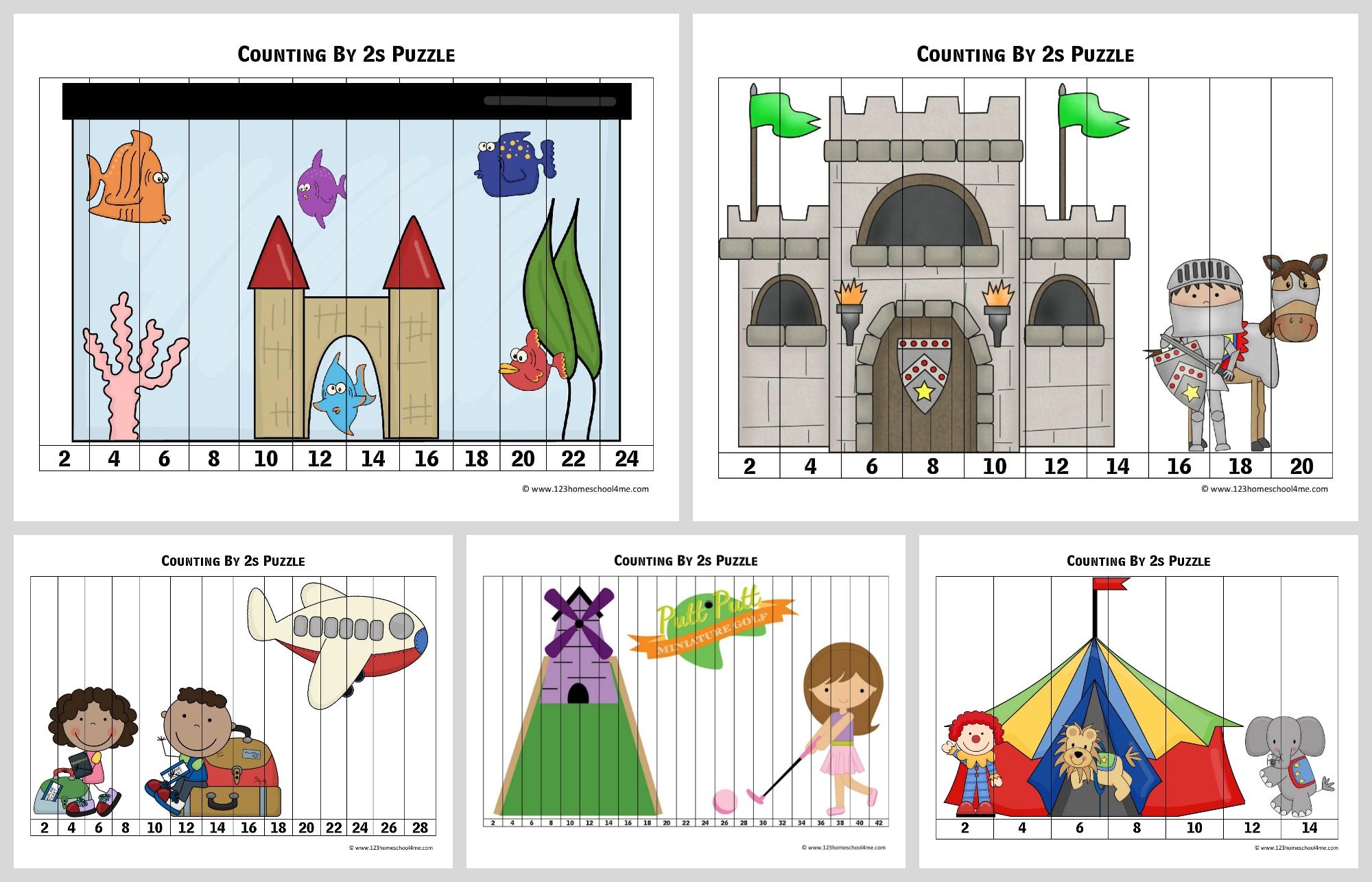 ⭐ FREE Skip Counting Puzzles