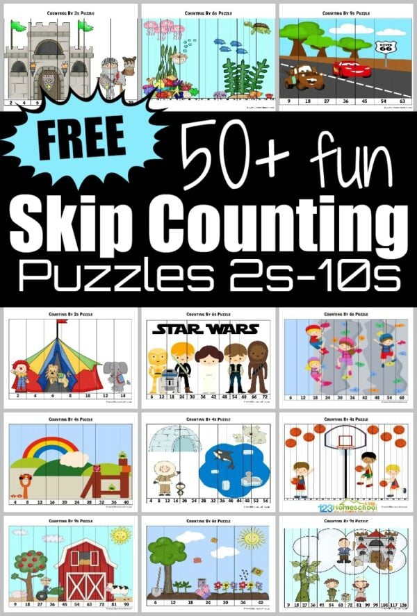 FREE Robot Skip Counting Worksheets - Count by 2s, 5s, 10s Printable ...