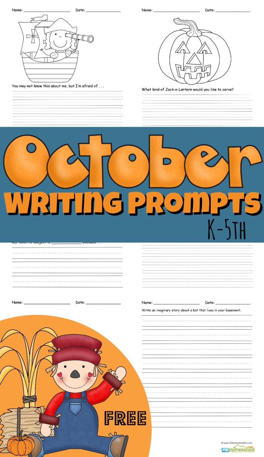 FREE October Writing Prompts