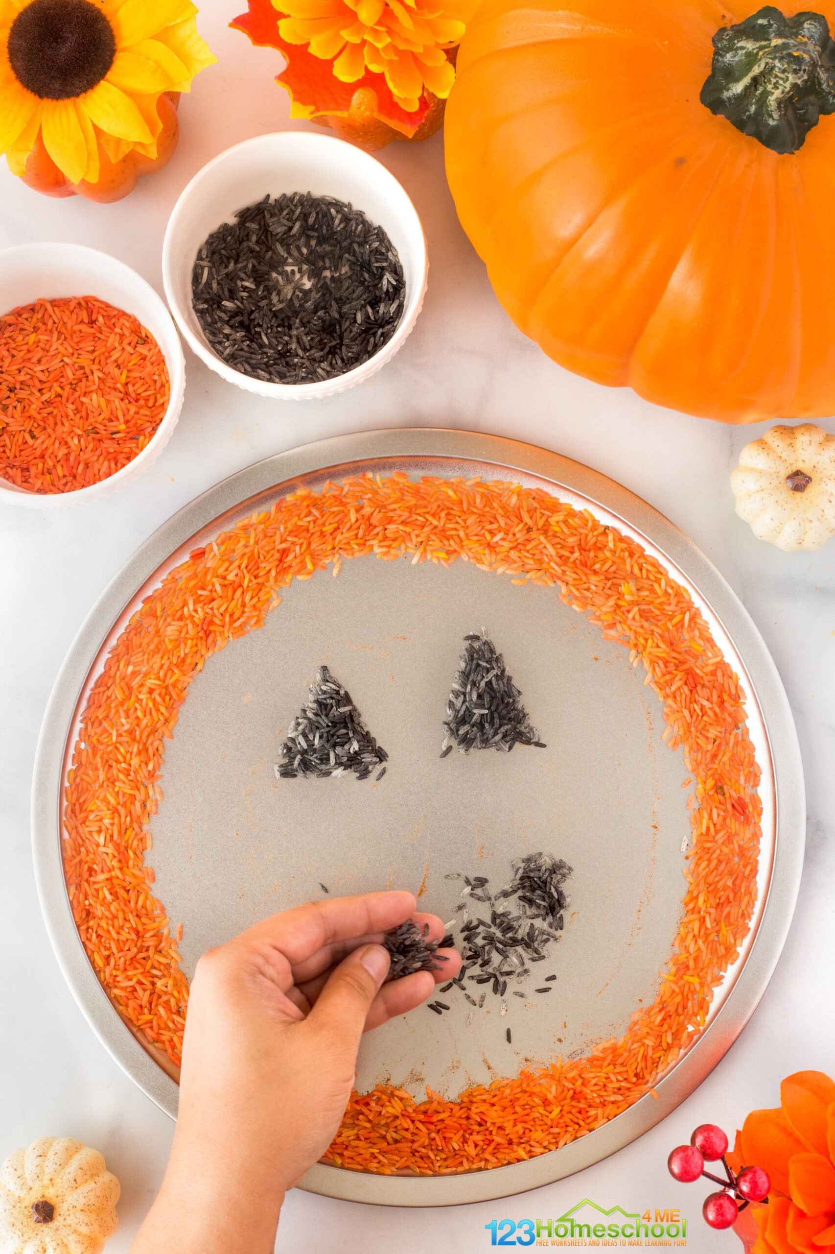 🎃 Scented Pumpkin Rice Activities for Halloween