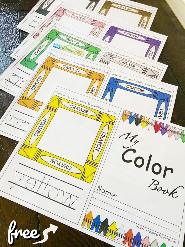FREE Printable Color Worksheets for Kids