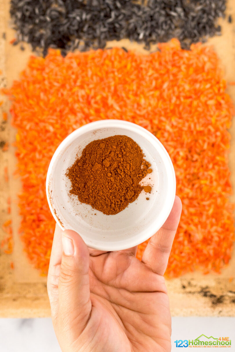 🎃 Scented Pumpkin Rice Activities for Halloween