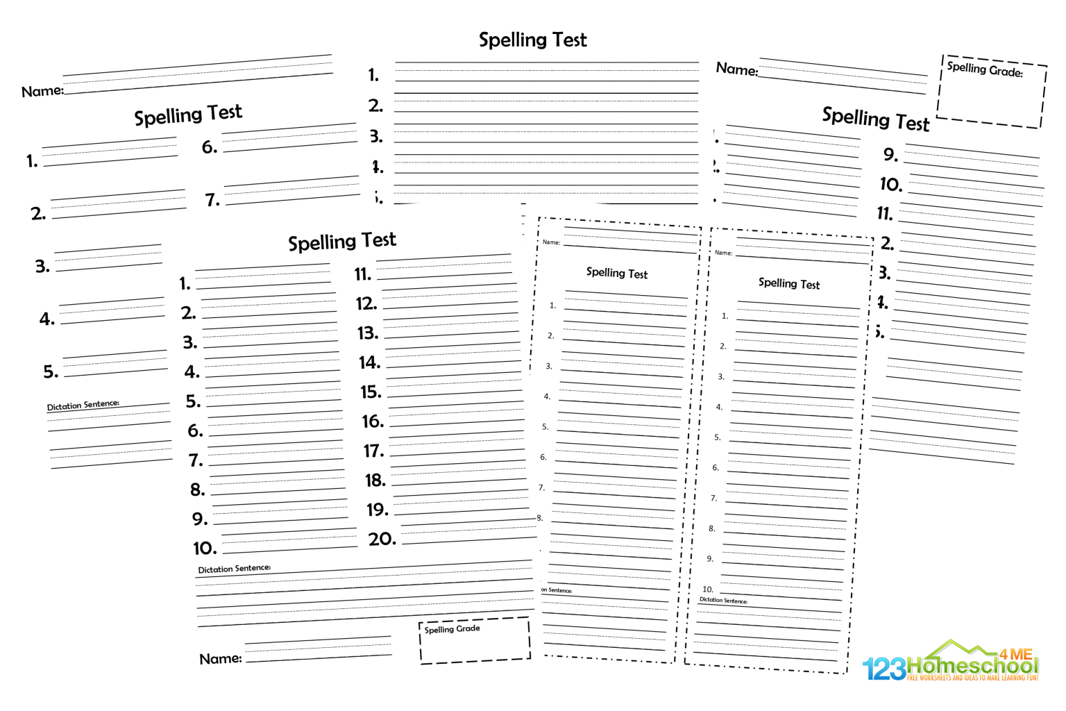 Free Printable Spelling Test Template