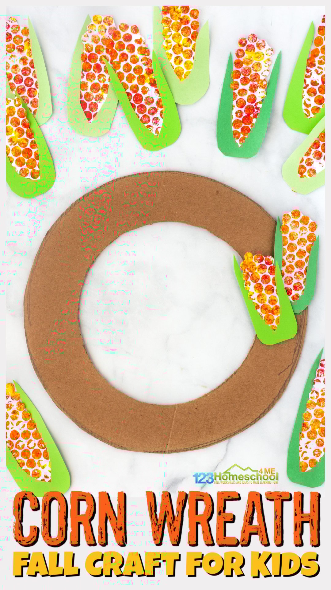 🌽🍂Corn Wreath Craft for Kids