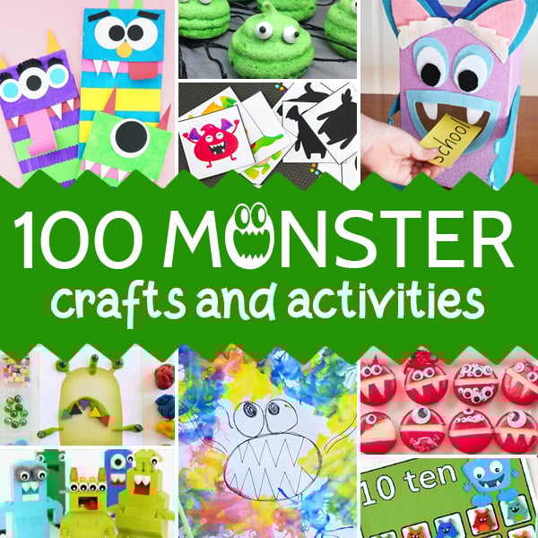 100 Monster Craft Ideas and Activities for Preschoolers and Kids