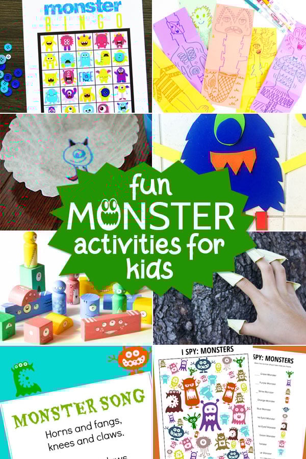 100 Monster Craft Ideas and Activities for Preschoolers and Kids