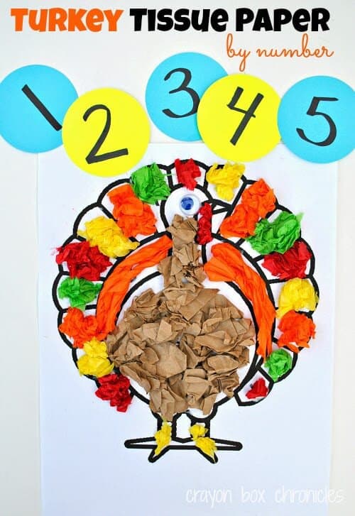 Tissue Paper Turkey Craft