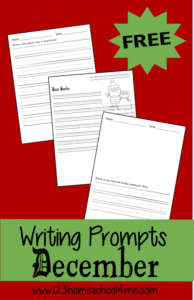 🎄 FREE Christmas Writing Prompts for Kids