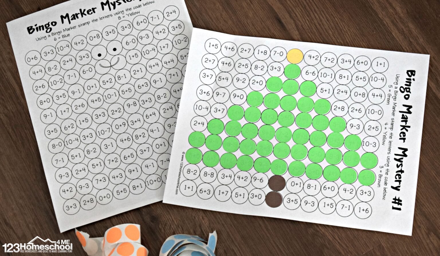 FREE Solve and Stamp Christmas Math Worksheets