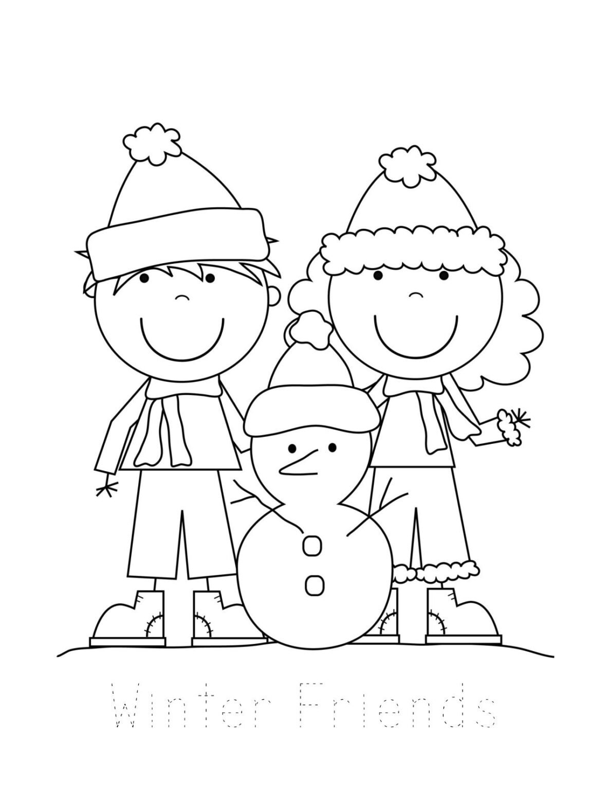 ️ FREE FREE Printable Winter Coloring Sheets