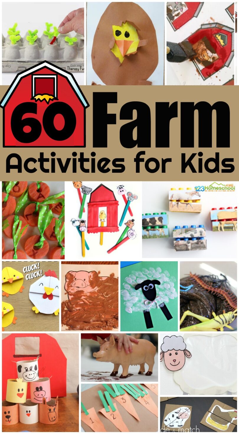 🚜 60 FUN Farm Activities for Kids