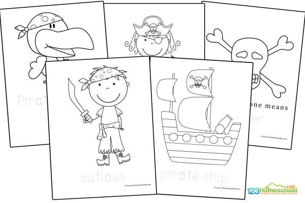 FREE Pirate Coloring Sheets for Kids