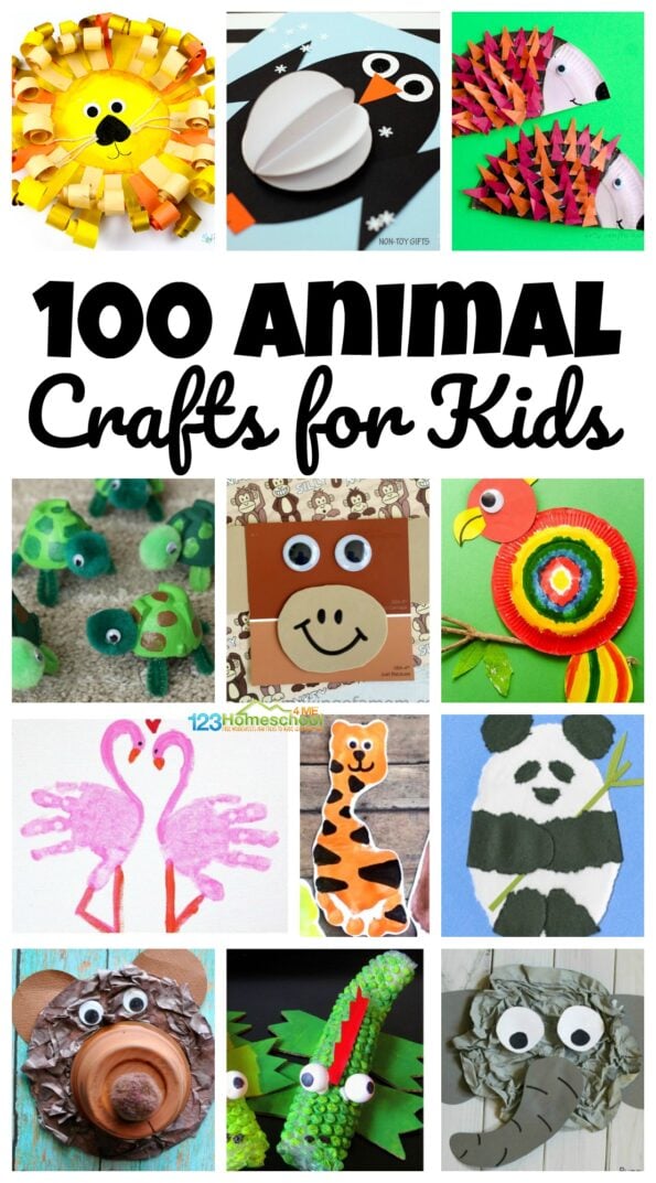 🐘🐍🦩 100 Amazing Zoo Animal Crafts for Kids