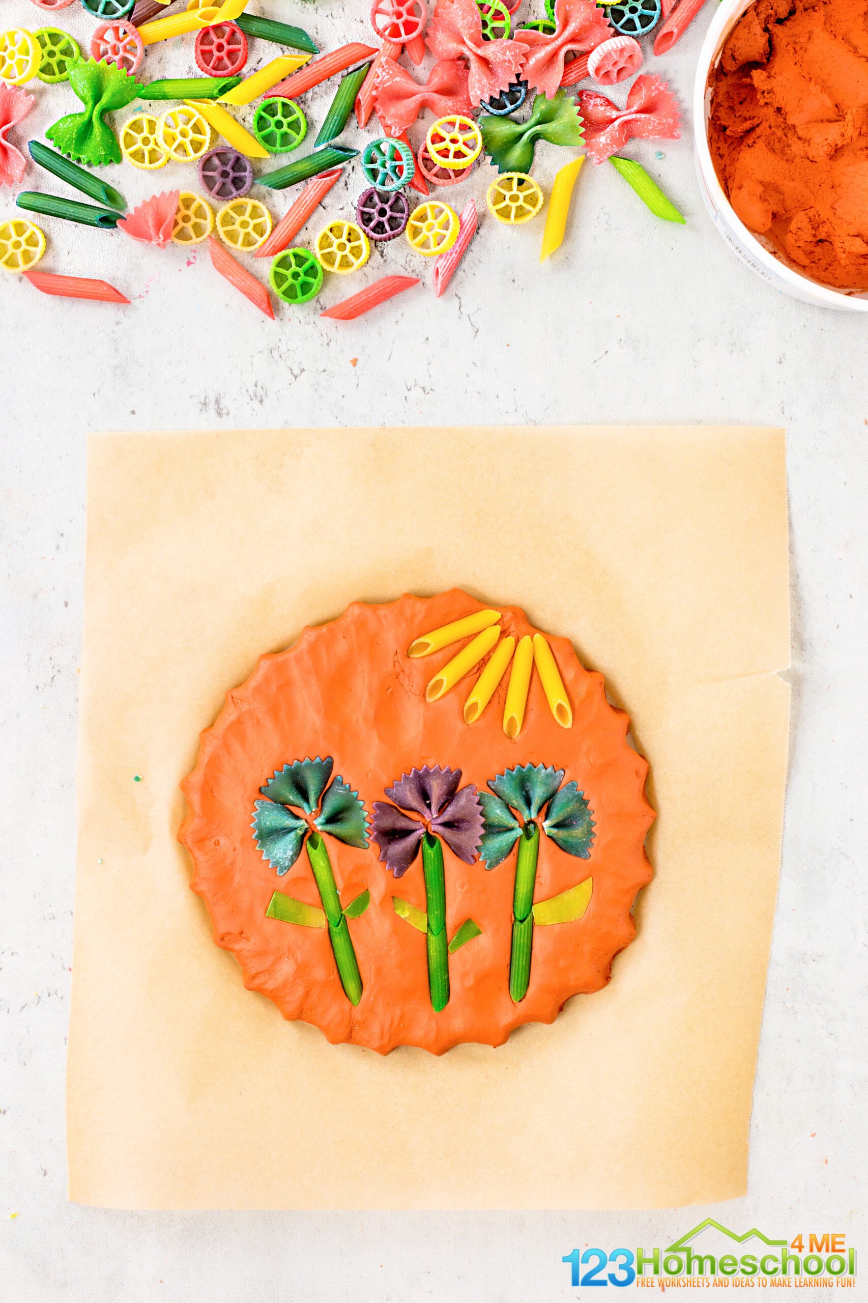 STUNNING Mosaic Pasta Craft and Art Project for Kids