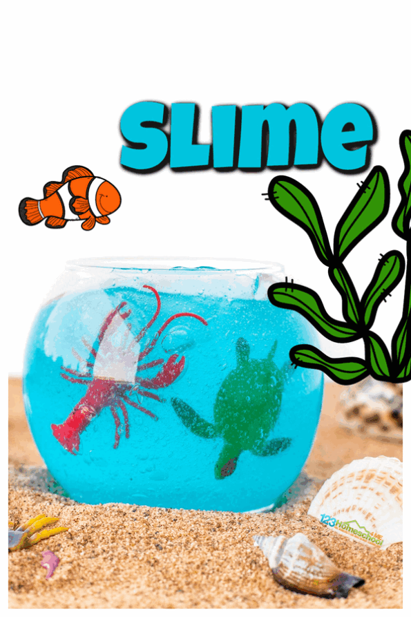 🌊 EASY Ocean Slime Recipe - FUN Ocean Activity for Kids