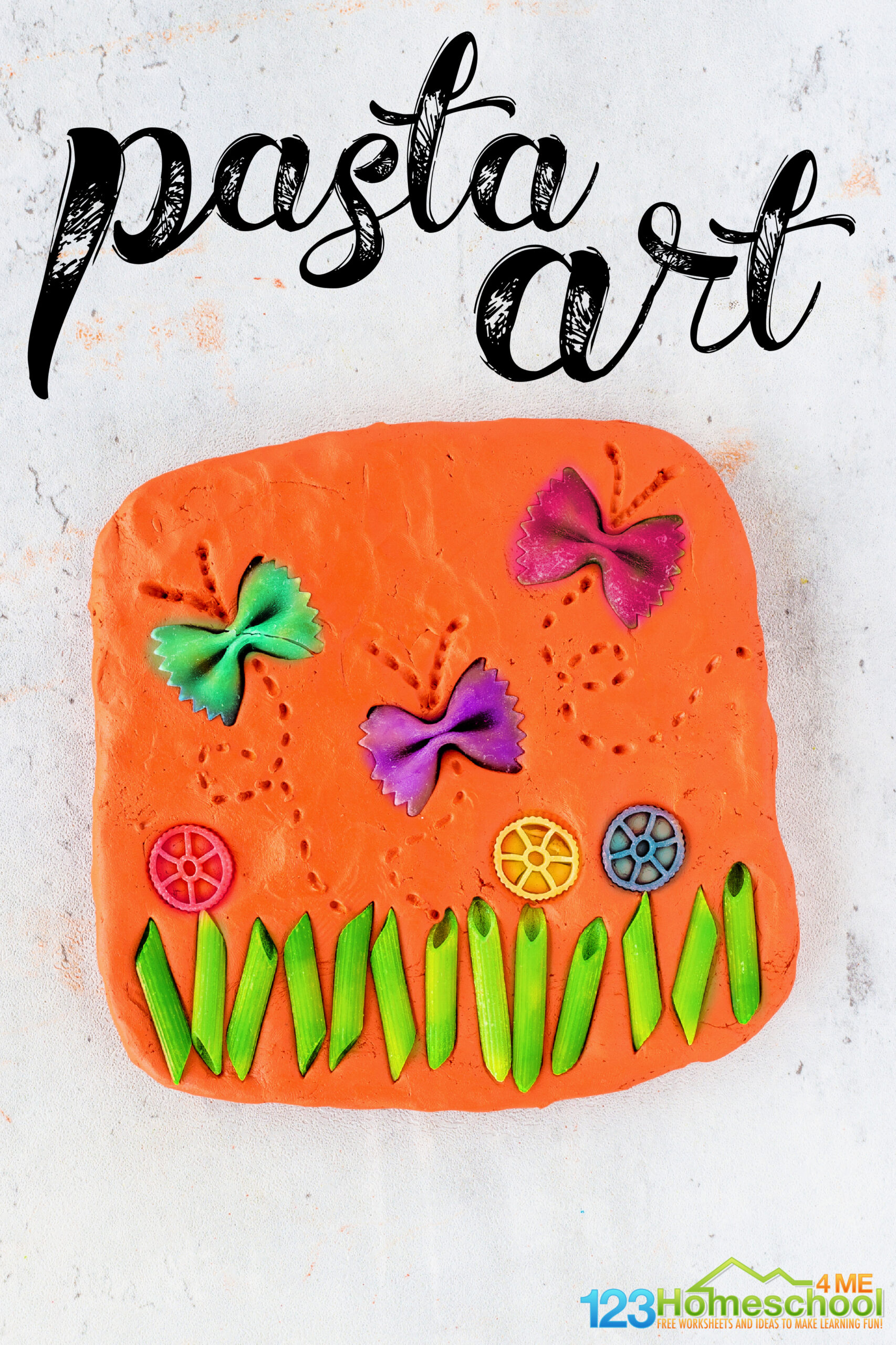 STUNNING Mosaic Pasta Craft and Art Project for Kids